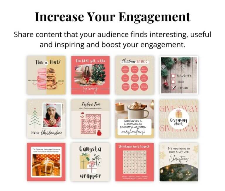 Christmas Social Media Post Templates for Canva