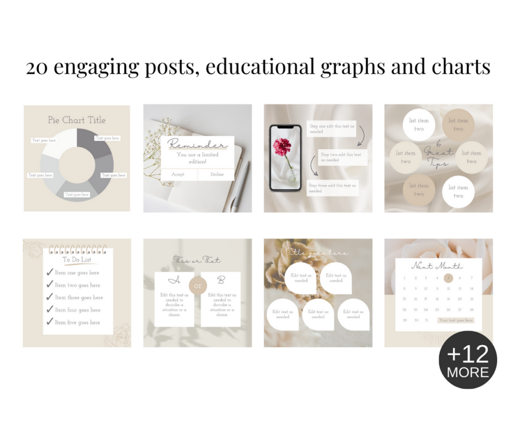 Social Media Canva Templates | Natural Elegance Collection | The ...