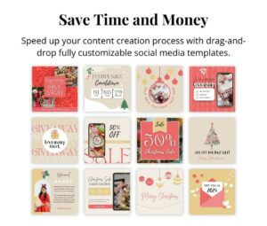 Christmas Social Media Post Templates for Canva