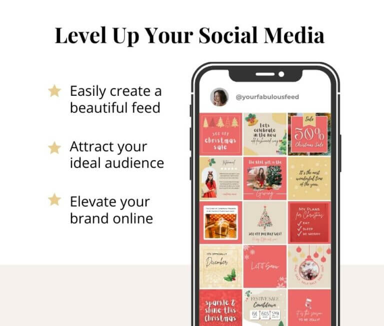 Christmas Social Media Post Templates for Canva