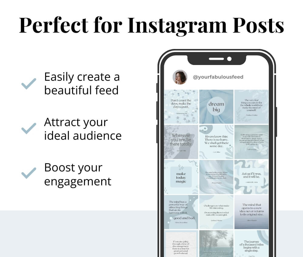 75 Inspiring Blue Canva Quote Templates for Social Media