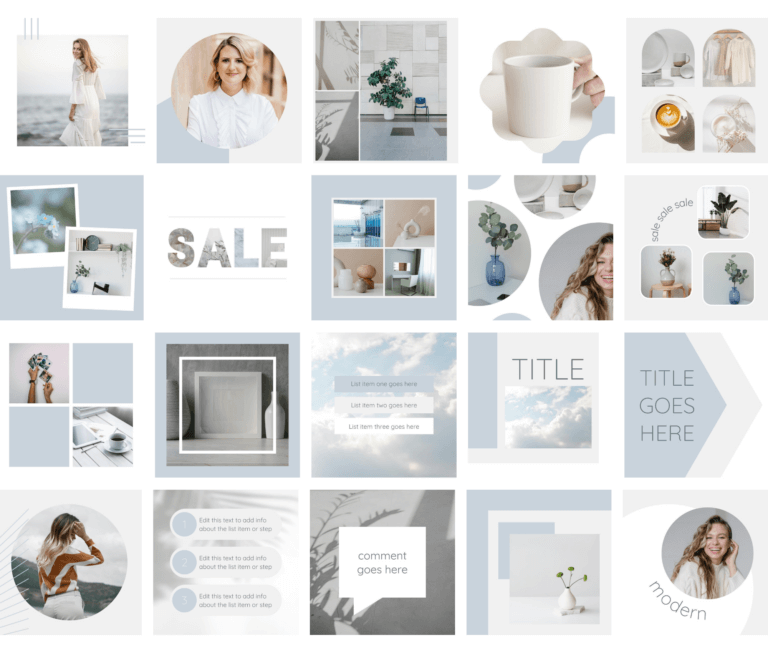 Minimalist Social Media Canva Templates | The Creatives Desk