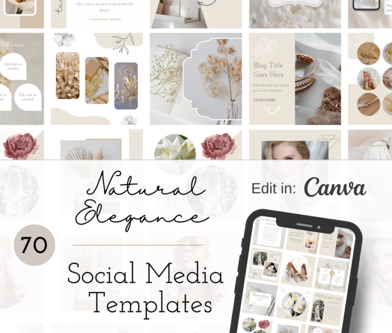 70 Elegant Beige Social Media Templates for Canva