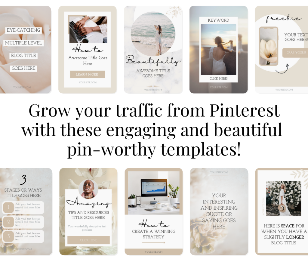 Elegant Pinterest Templates for Canva | The Creatives Desk