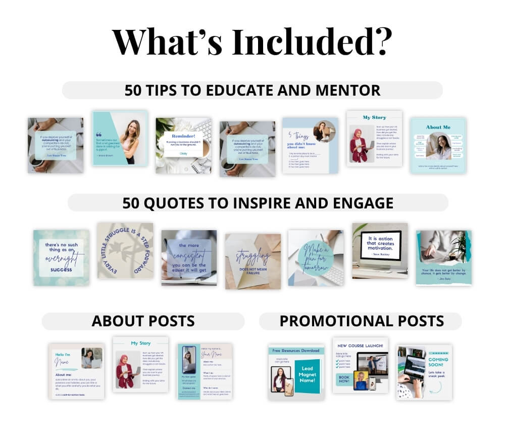 Business Coaching Social Media Canva Template Kit
