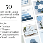 50 Charts & Infographic Social Media Canva Templates
