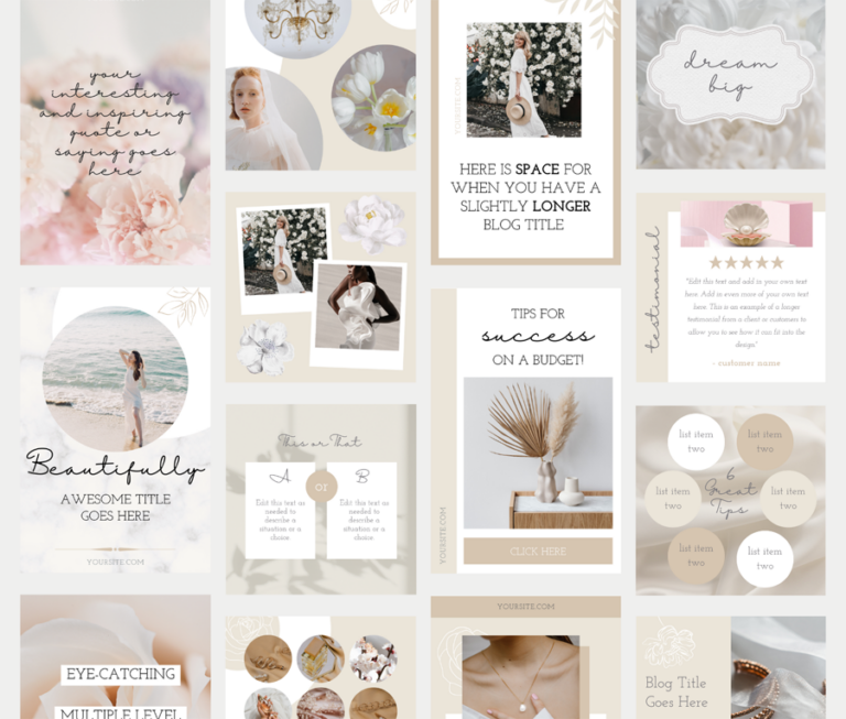 Elevate Your Brand with Beautiful Beige Graphic Templates