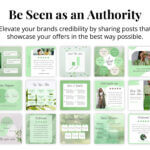 Green Instagram Post Canva Templates | The Creatives Desk