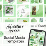 Green Instagram Post Canva Templates | The Creatives Desk