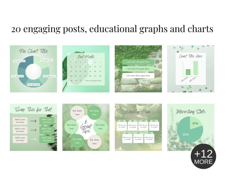 Social Media Canva Templates | Adventure Green Collection | The ...