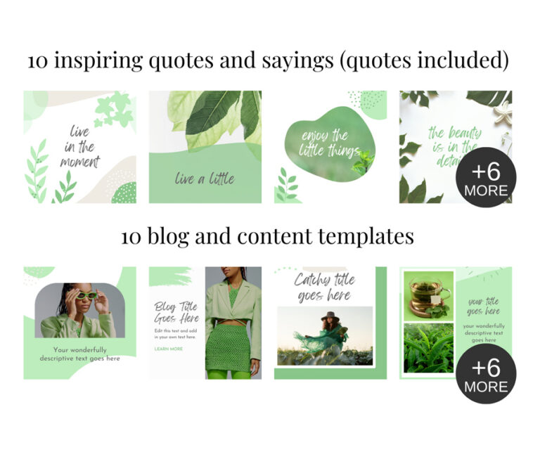 Social Media Canva Templates | Adventure Green Collection | The ...