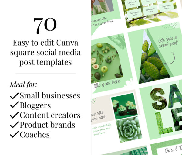 Social Media Canva Templates | Adventure Green Collection | The ...