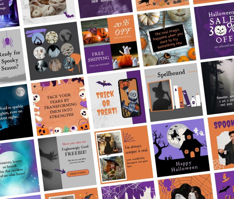 35 Spooky Halloween Social Media Canva Templates