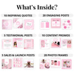 Pink Social Media Canva Templates | The Creatives Desk