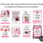 60 Pink Canva Pinterest Templates | The Creatives Desk