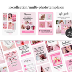 60 Pink Canva Pinterest Templates | The Creatives Desk