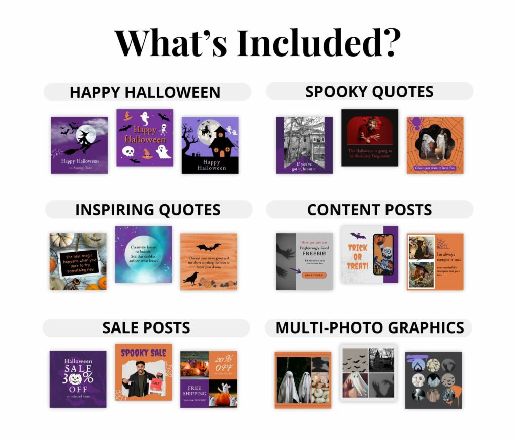 35 Spooky Halloween Social Media Canva Templates