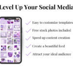 70 Purple Social Media Canva Templates | Purple Daze Collection