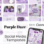 70 Purple Social Media Canva Templates | Purple Daze Collection